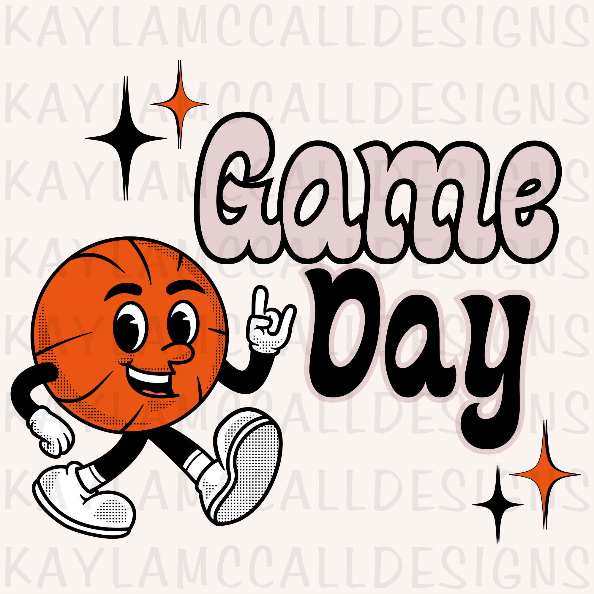 Game Day Retro Basketball Png - Etsy