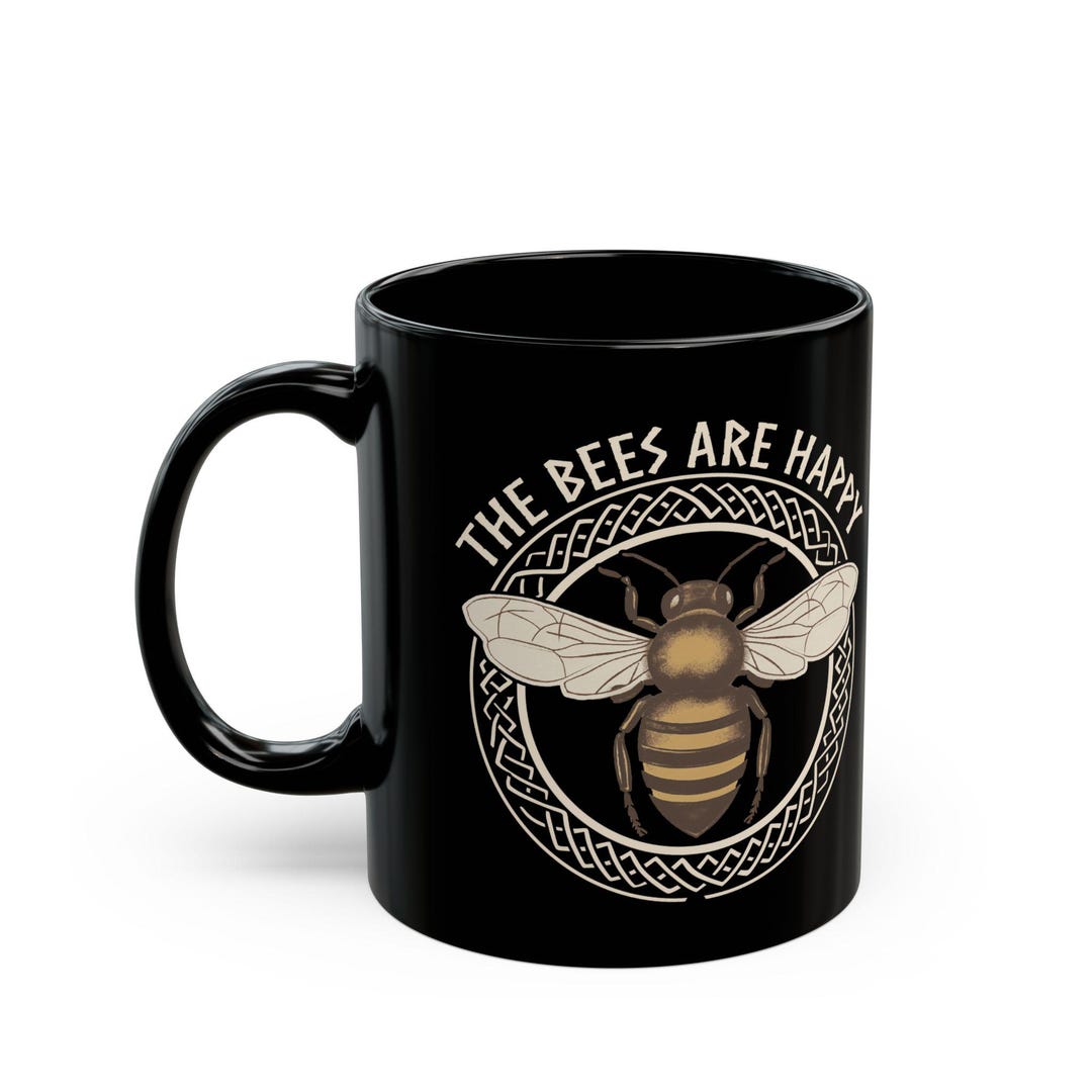 The Bees Are Happy, Valheim Gaming 11oz Black Mug - Etsy