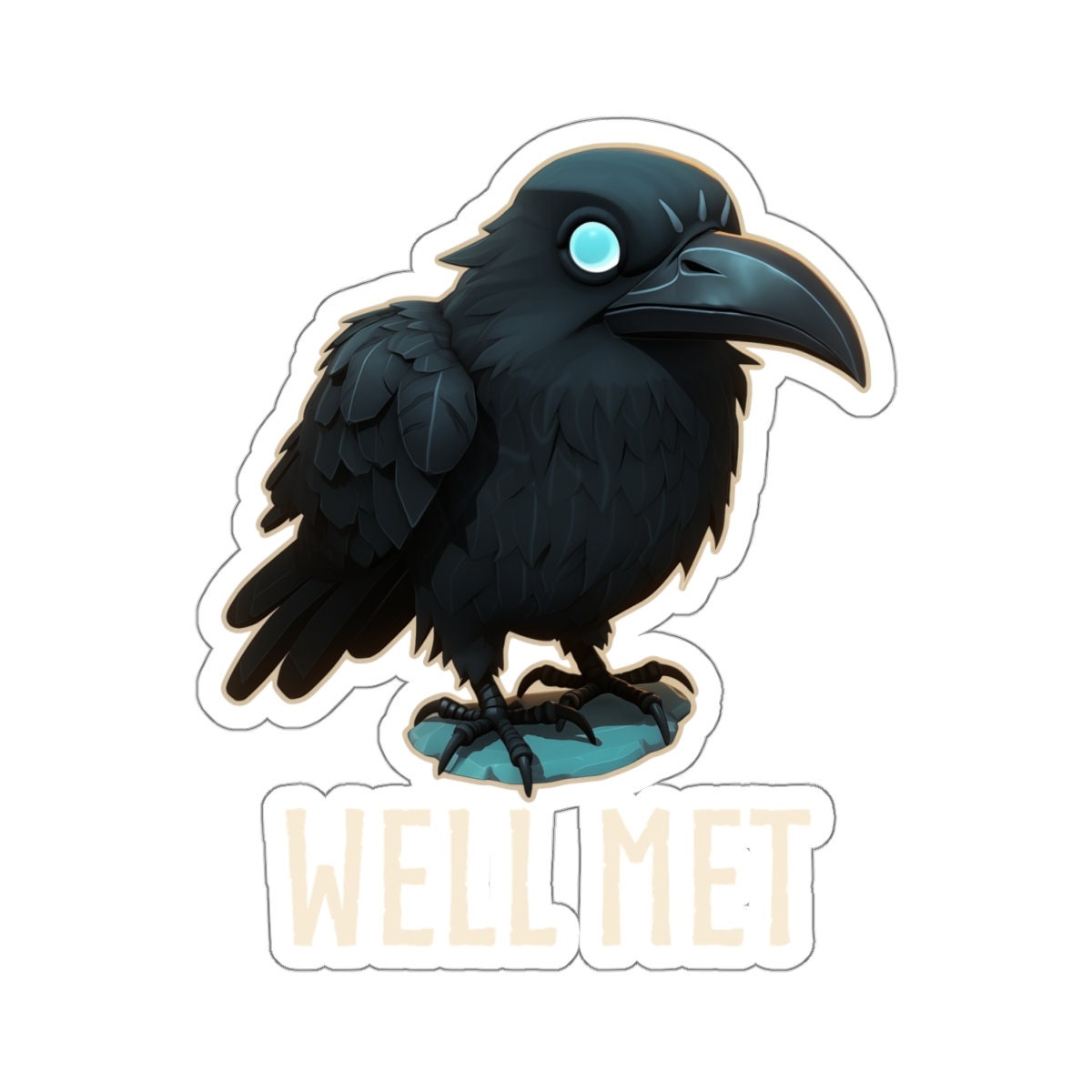 Valheim well Met Hugin Sticker - Etsy