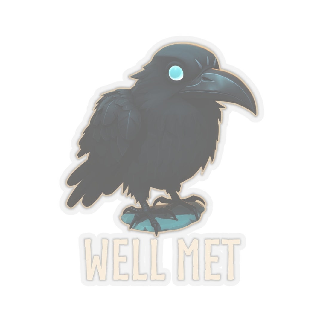 Valheim well Met Hugin Sticker - Etsy