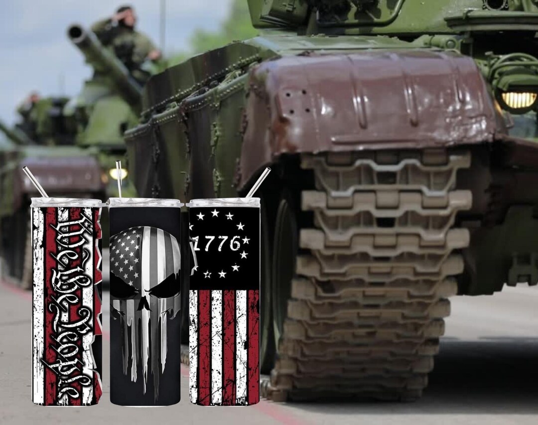 We the People 1776 Skull Flag Tumbler or Water Bottle - Etsy
