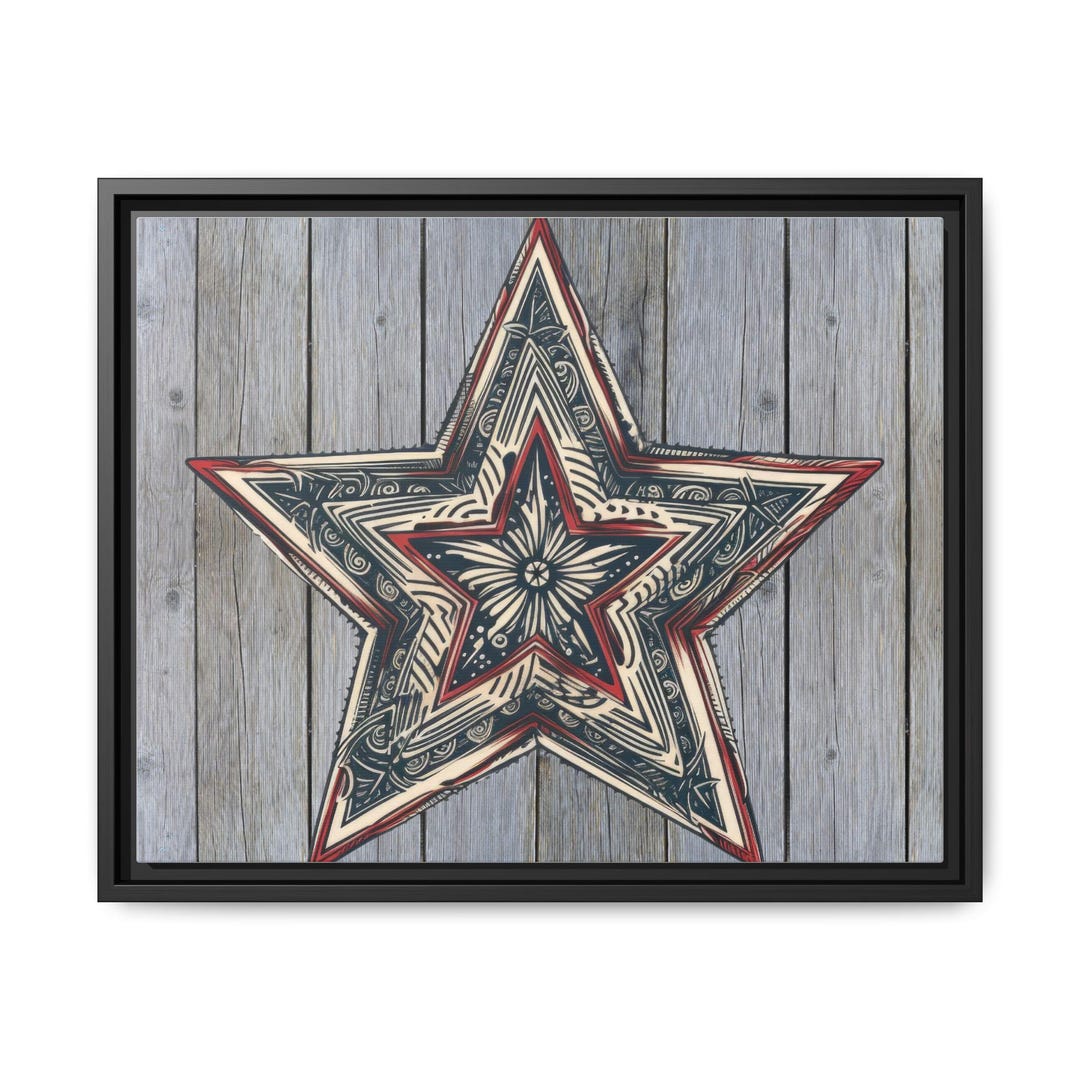 Rustic Star Wall Art, Framed Canvas Print, Bohemian Home Decor ...