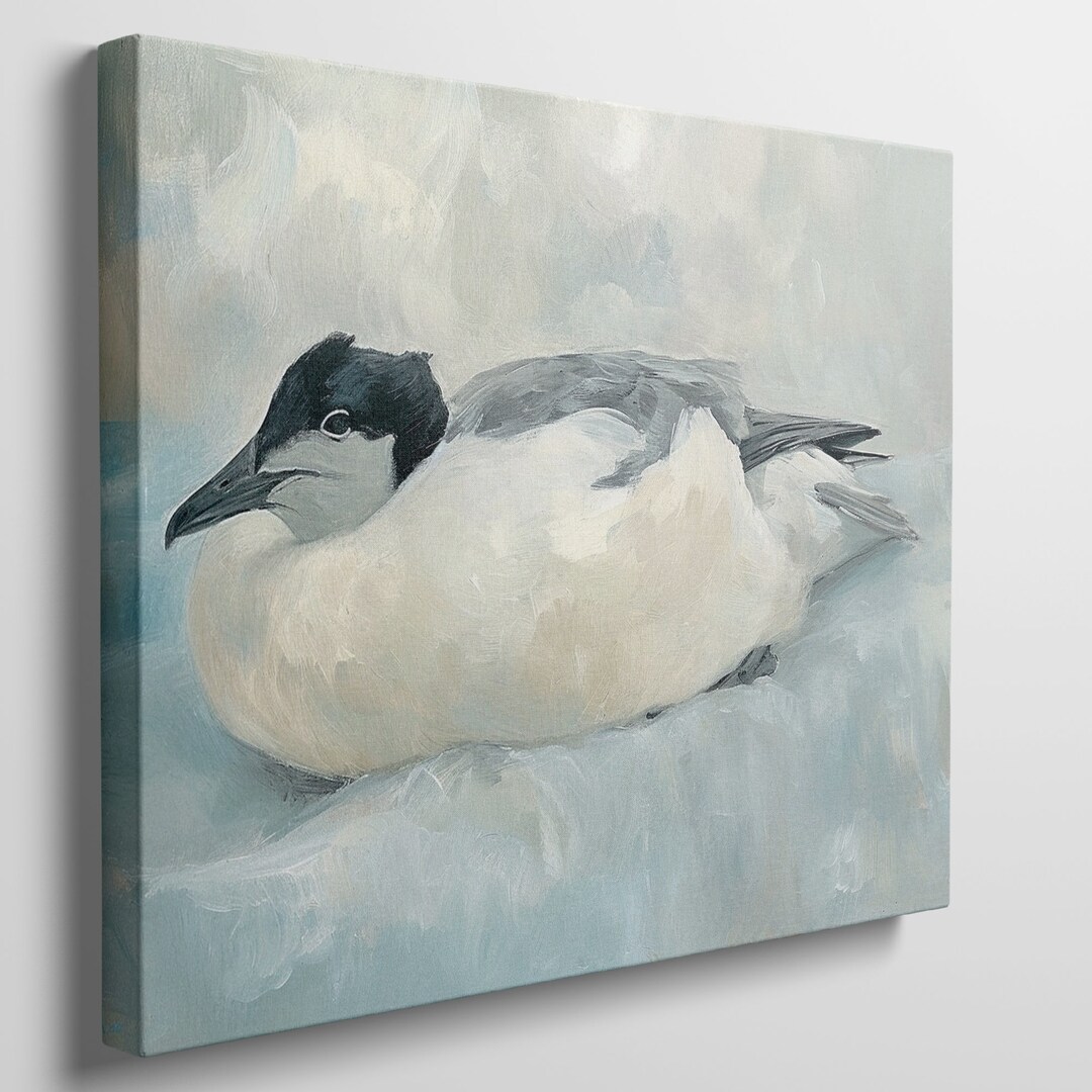 Ready to Hang Canvas Print of Serene Waterbird Nature-Inspired Wall Art ...