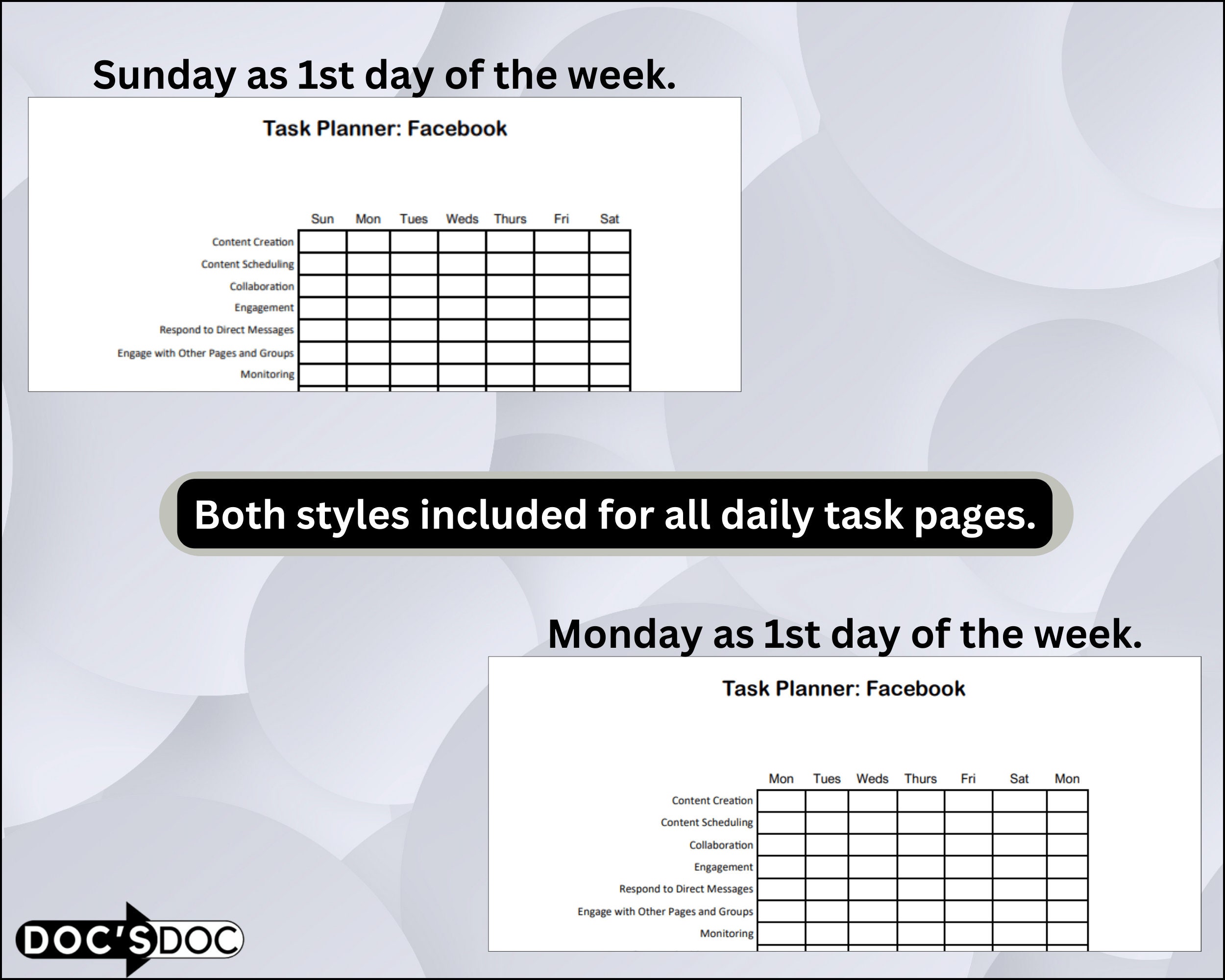 Facebook Ad Tracker Planner Printable Tracker Facebook Social Media ...