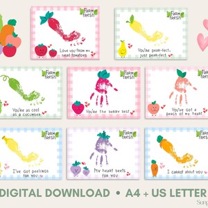 BUNDLE Fruit + Veggie Handprint Footprint Art, Preschool Activity ...