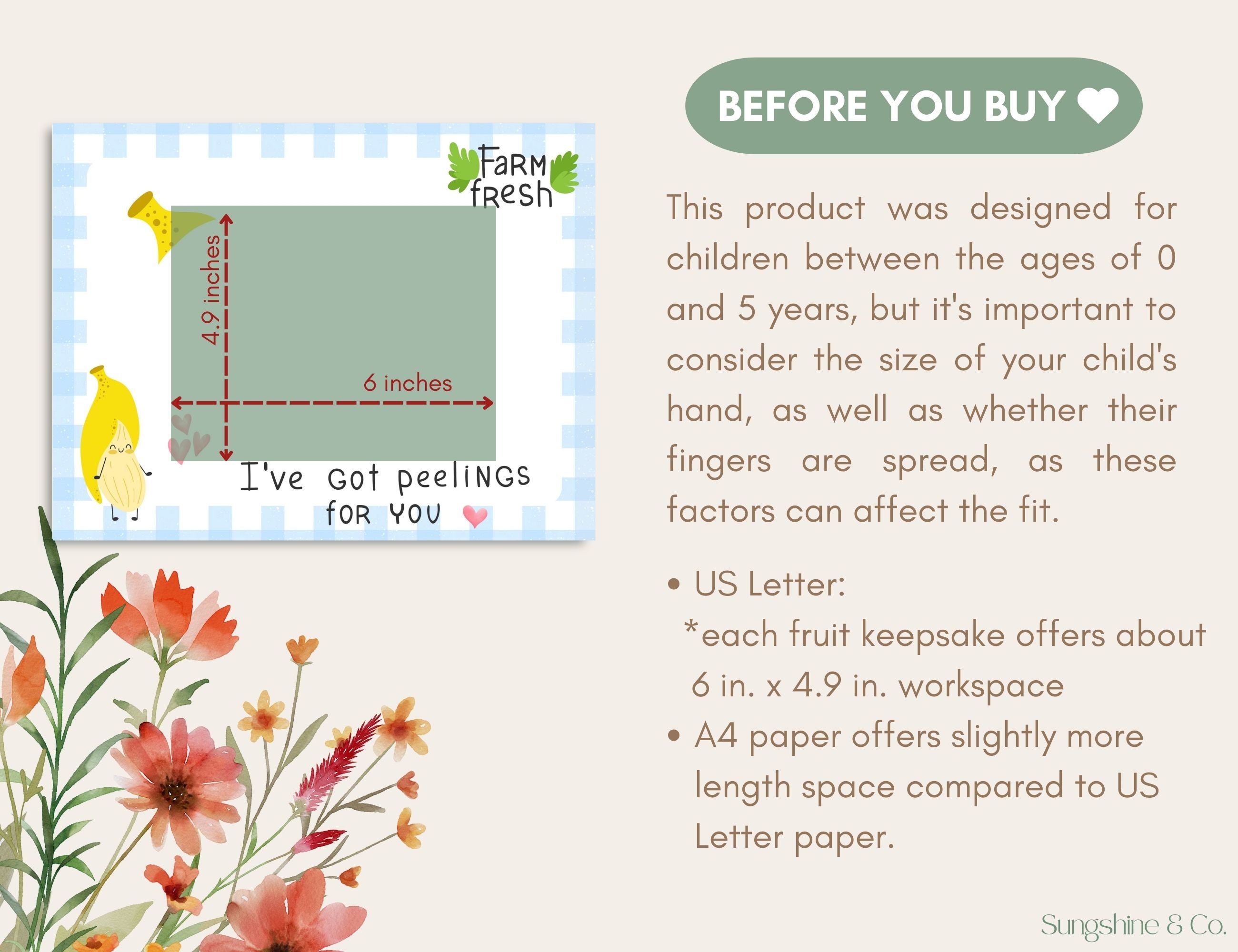 BUNDLE Fruit + Veggie Handprint Footprint Art, Preschool Activity ...