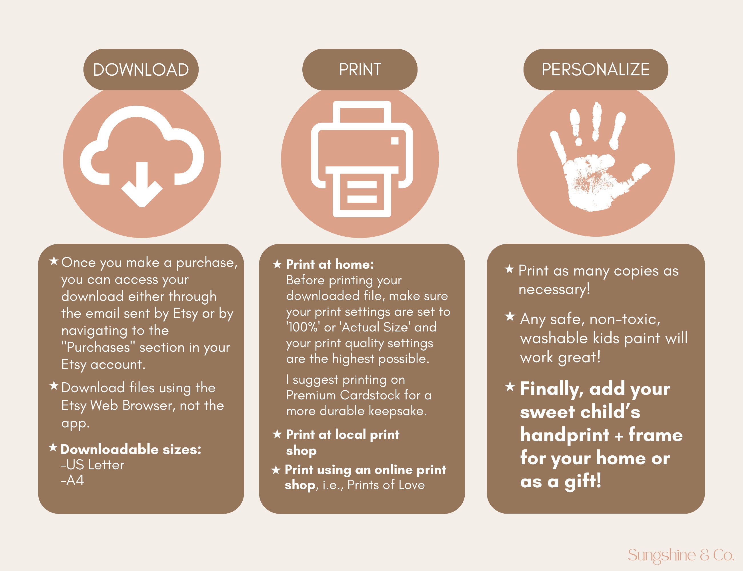 June Birth Flower Honeysuckle Handprint Keepsake, Printable Toddler Art ...