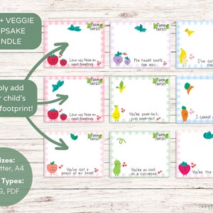 BUNDLE Fruit + Veggie Handprint Footprint Art, Preschool Activity ...