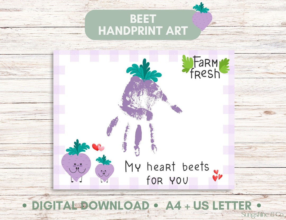 Beet Pun Handprint Art, Preschool Activity, Summer Crafts for Kids ...