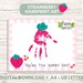 Strawberry Handprint Art, Preschool Activity, Summer Craft, Craft for ...