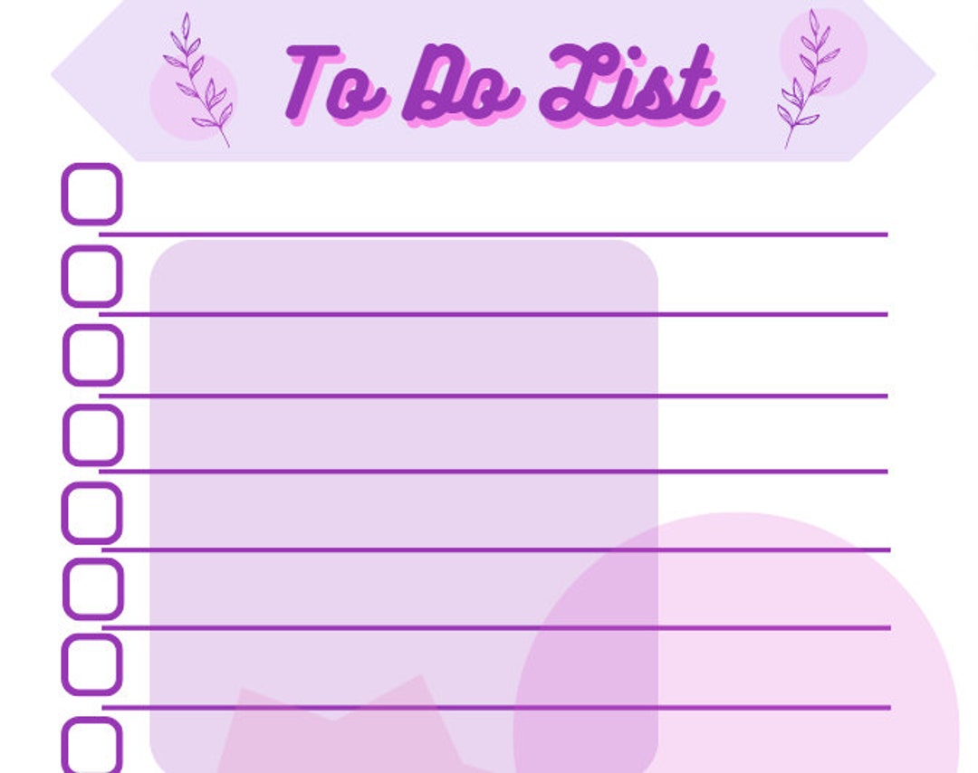 Purple to Do List - Etsy