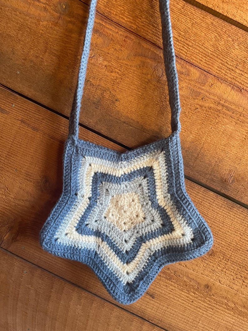 Star Crochet Bag Pattern, Y2K Tote Purse (PDF Download) - Etsy