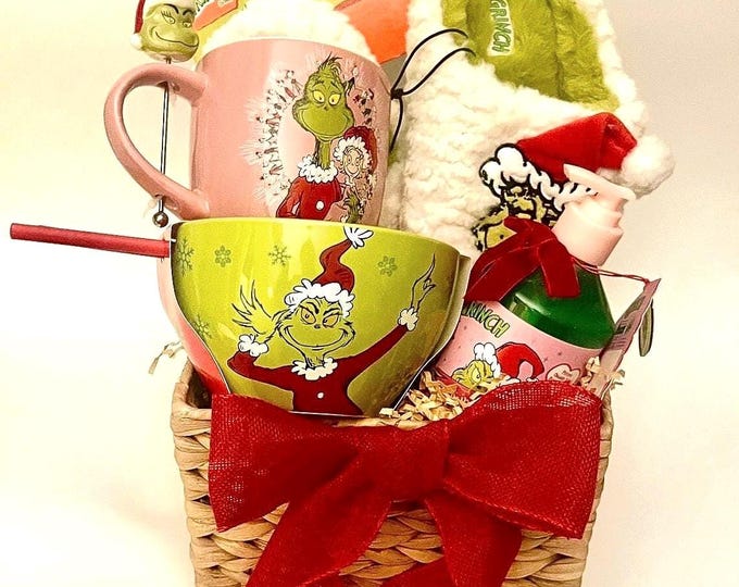 The Grinch Christmas Gift Basket - Etsy