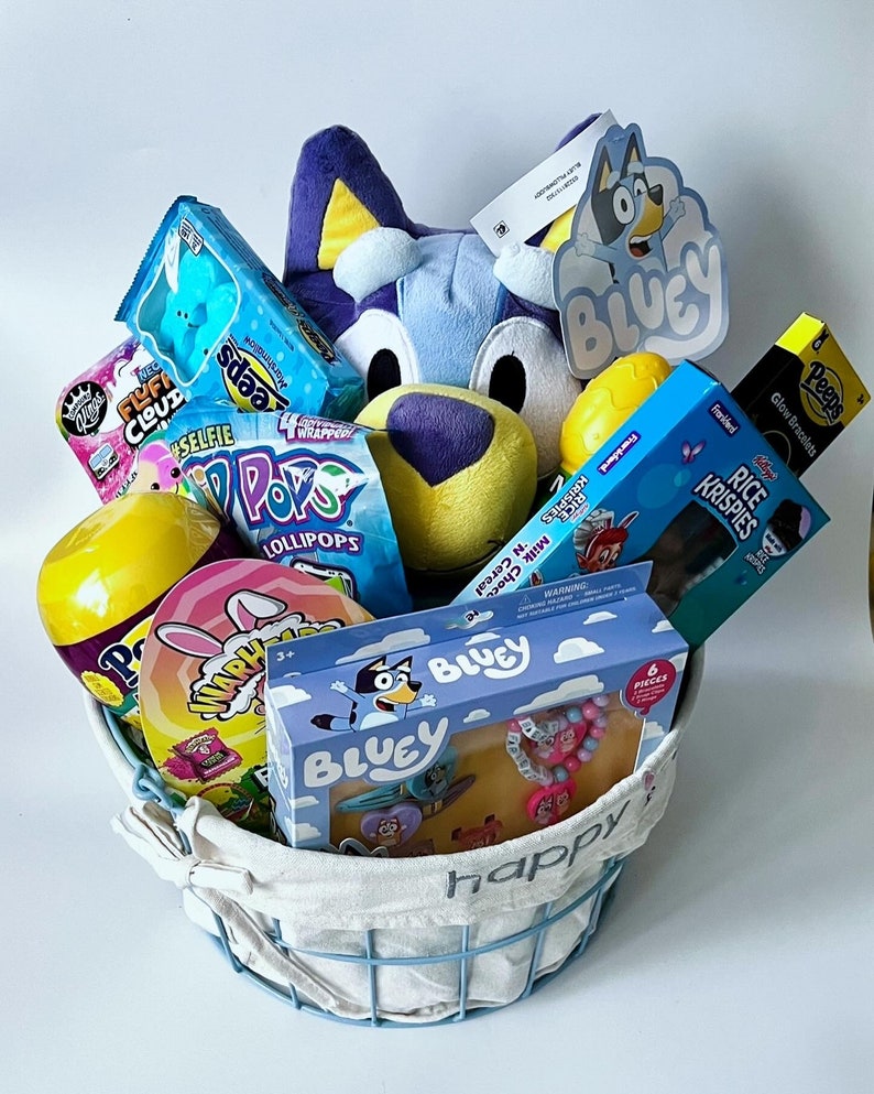Bluey Jumbo Plush Gift Basket - Etsy