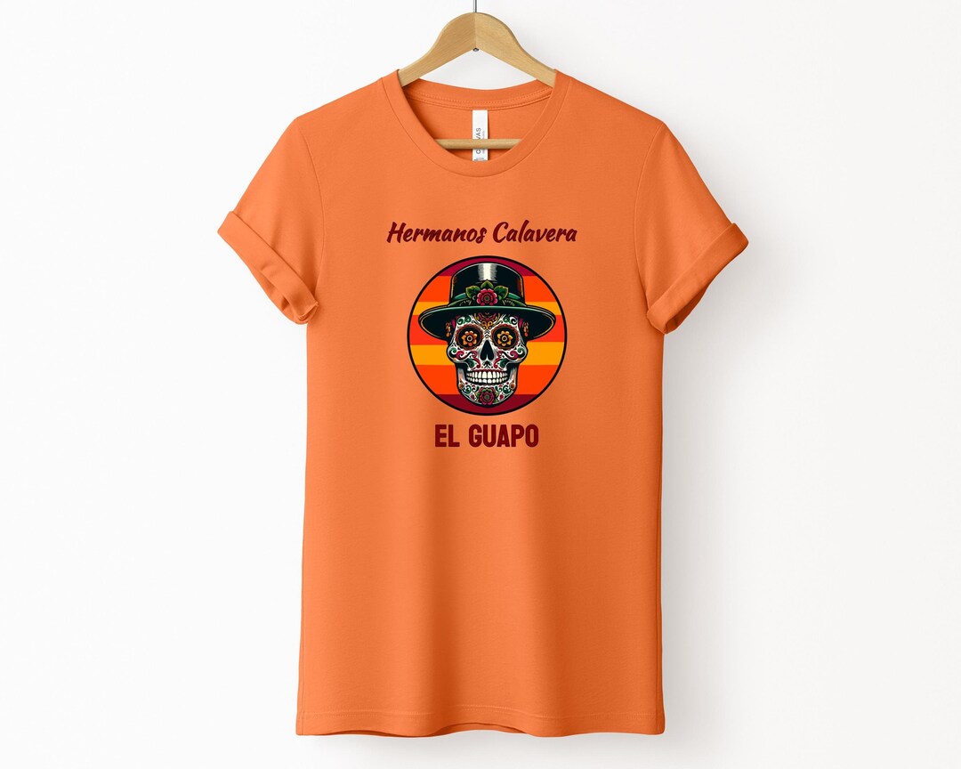 El Guapo Skull Tee,dia De Los Muertos T-shirt,sugar Skull Wear, Mexican ...