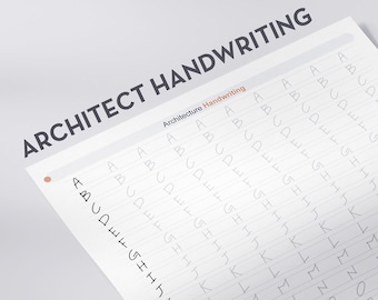 Architectural Writing Worksheets / Printable / Architect Print Letters ...