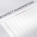 Architectural Writing Worksheets / Printable / Architect Print Letters ...