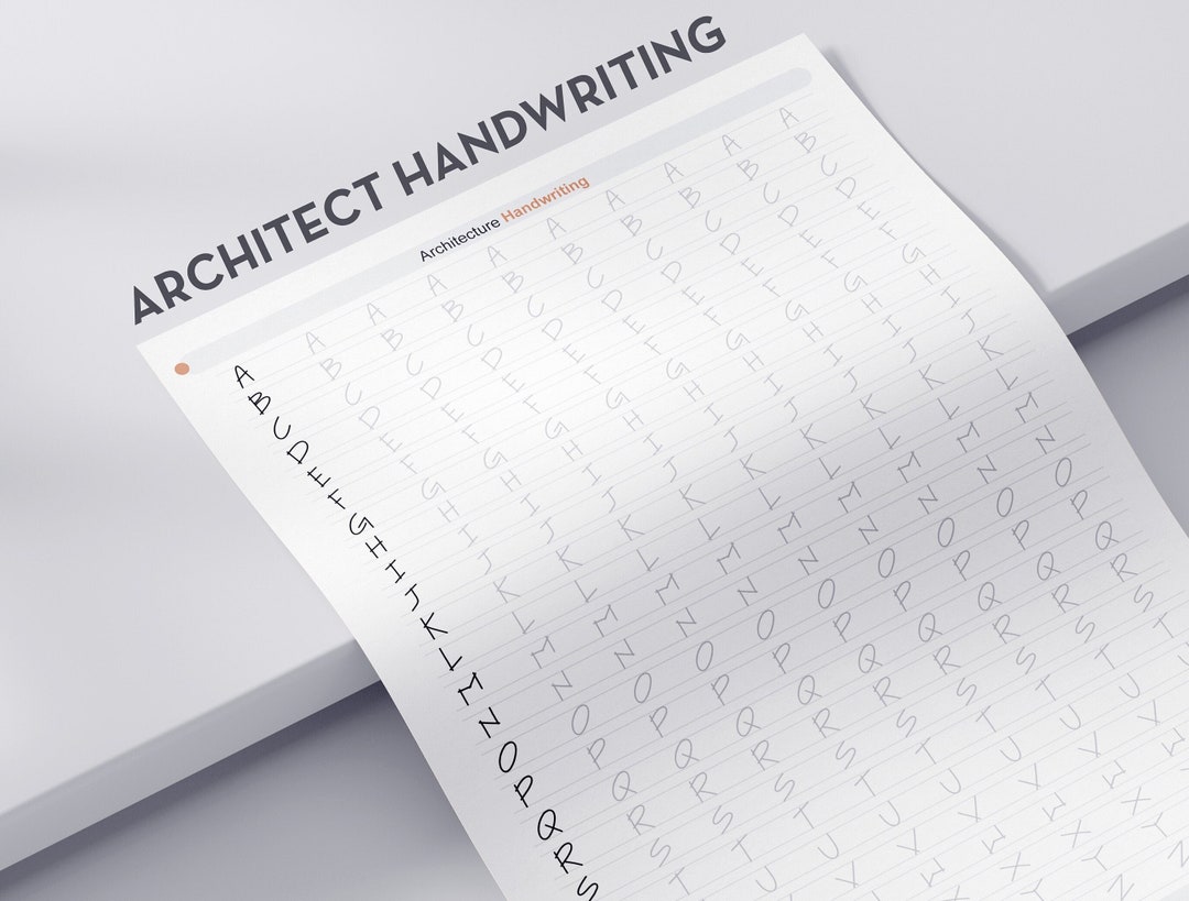 Architectural Writing Worksheets / Printable / Architect Print Letters ...