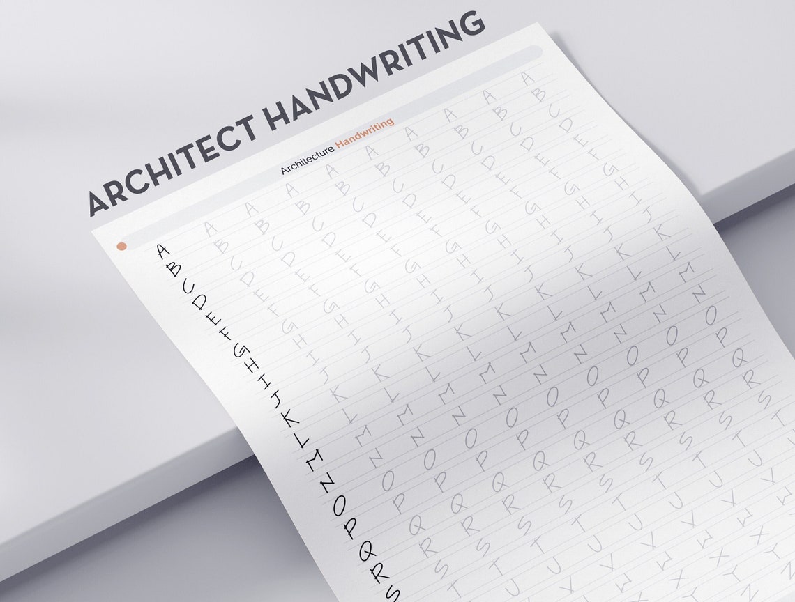 Architectural Writing Worksheets / Printable / Architect Print Letters ...
