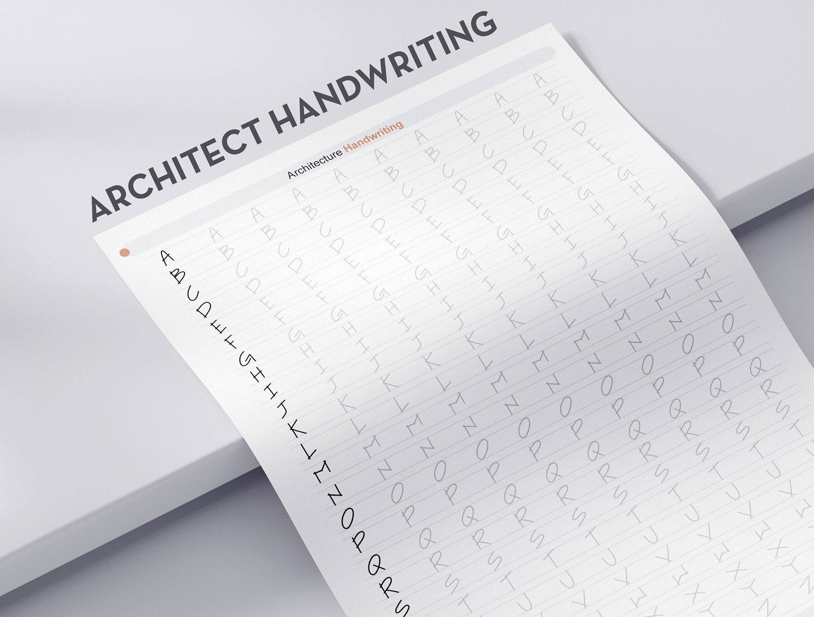 Architectural Writing Worksheets / Printable / Architect Print Letters ...