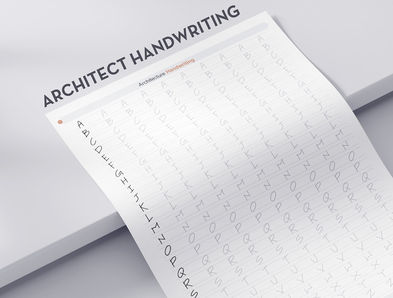 Architectural Writing Worksheets / Printable / Architect Print Letters ...