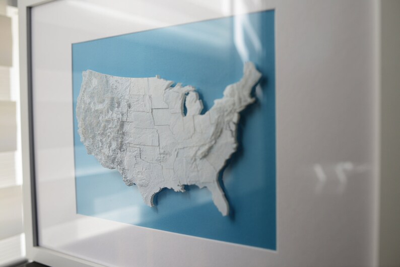 USA 3D Relief MAP - Etsy