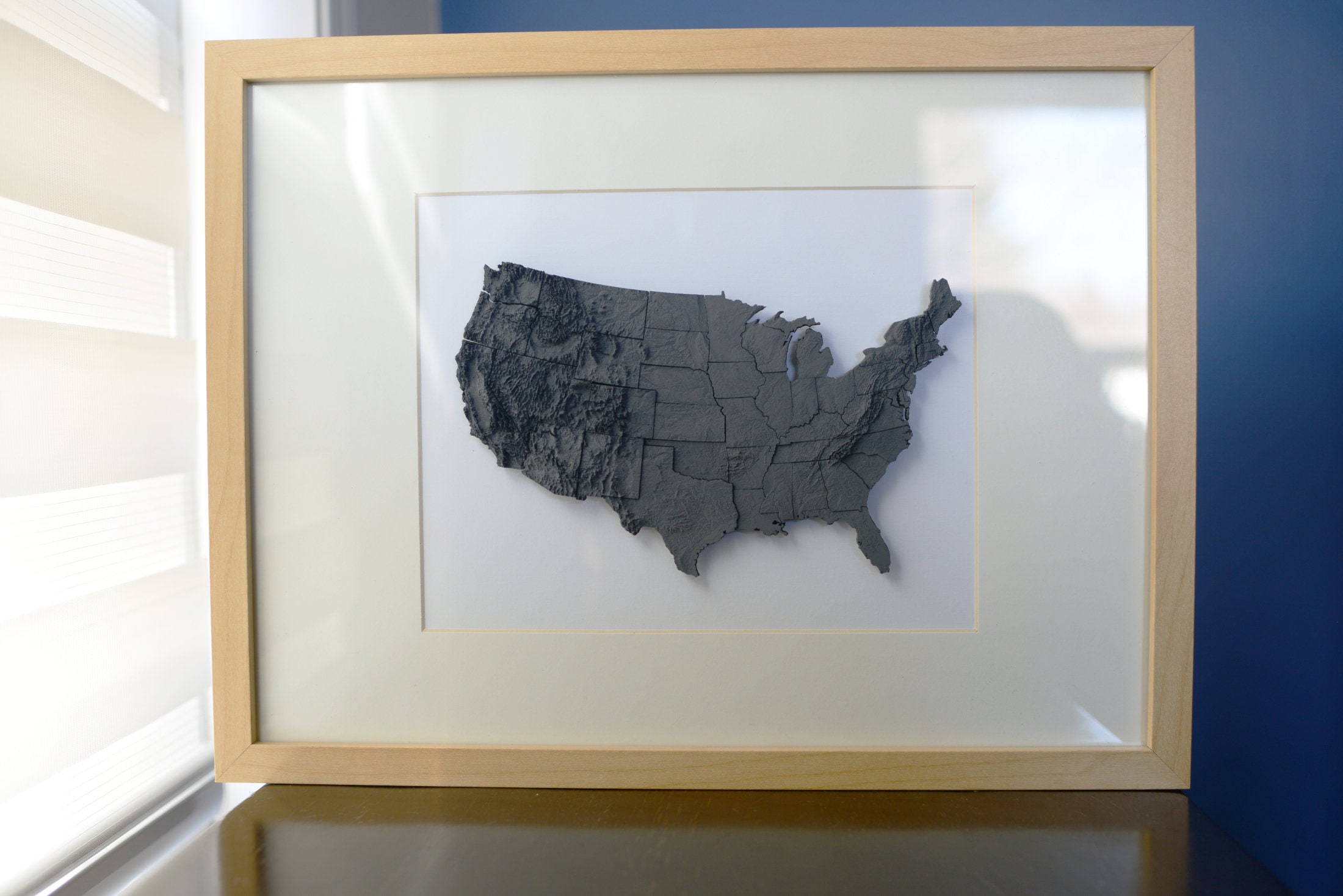 USA 3D Relief MAP - Etsy