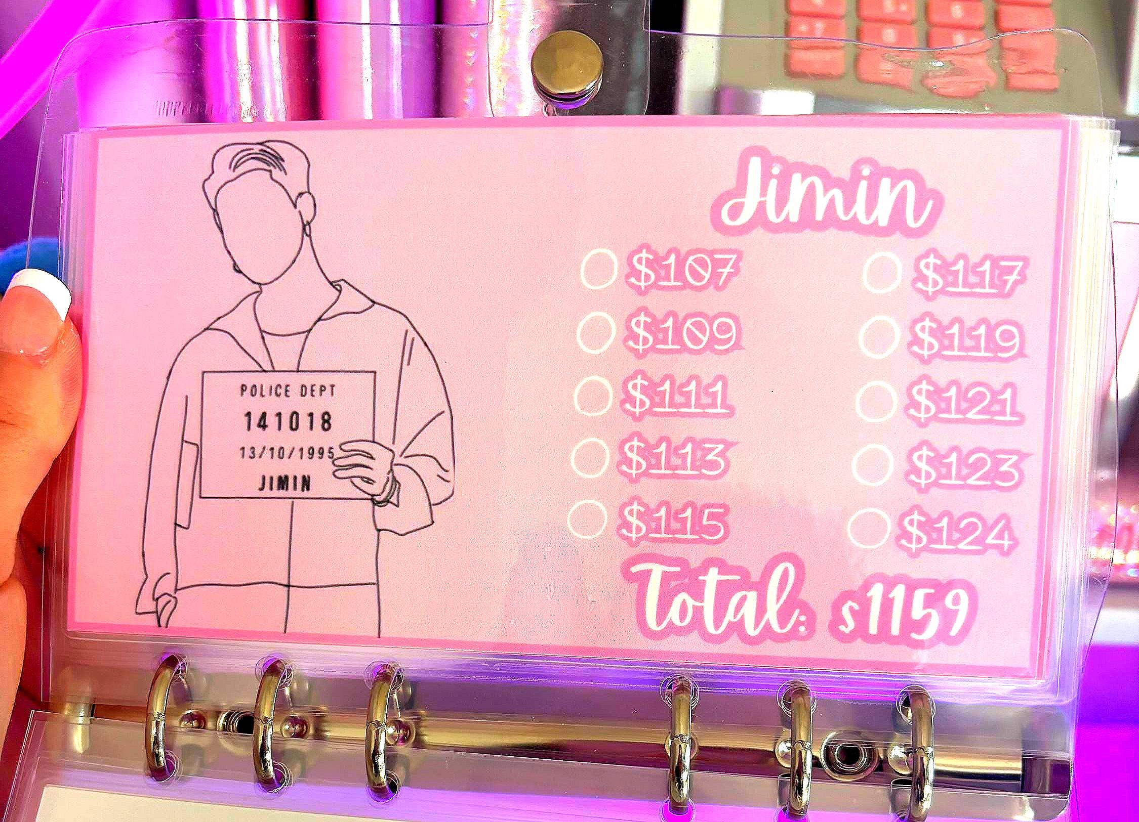 Kpop BTS Cash Stuffing Savings Challenge A6 Budgeting - Etsy
