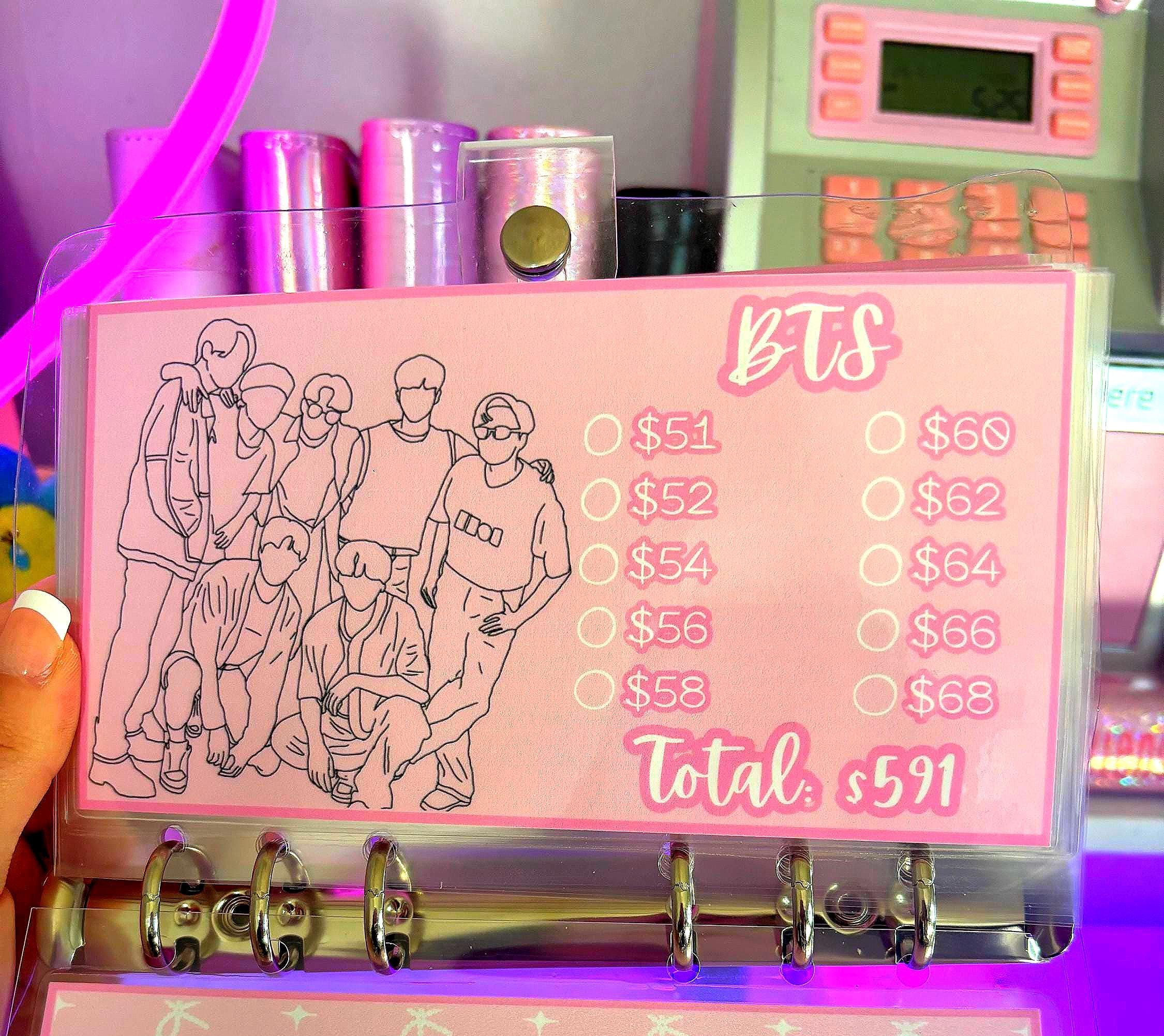 Kpop BTS Cash Stuffing Savings Challenge A6 Budgeting - Etsy
