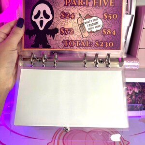 Halloween Slasher Spooky Squad Cash Stuffing Savings Challenge A6 ...