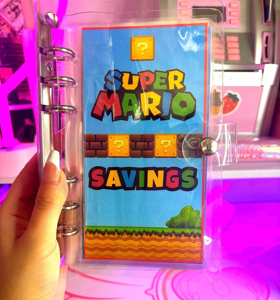 Mario Video Game Cash Stuffing Savings Challenge A6 Budgeting - Etsy