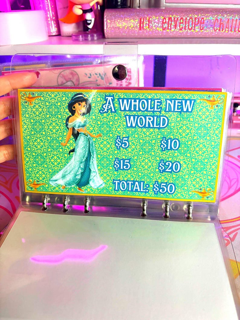 Disney Princess Cash Stuffing Savings Challenge A6 Budgeting - Etsy