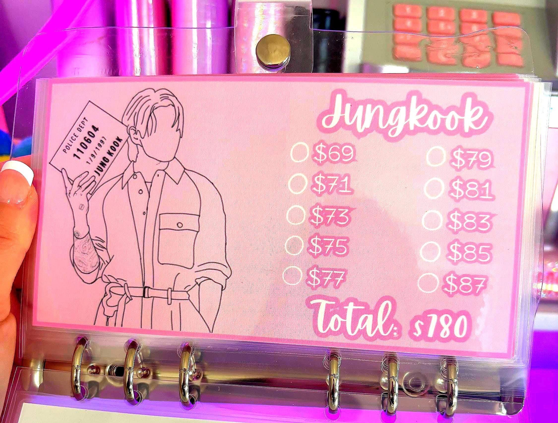 Kpop BTS Cash Stuffing Savings Challenge A6 Budgeting - Etsy