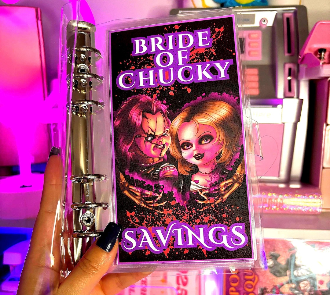 Halloween Slasher Chucky Doll Spooky Cash Stuffing Savings Challenge A6 ...