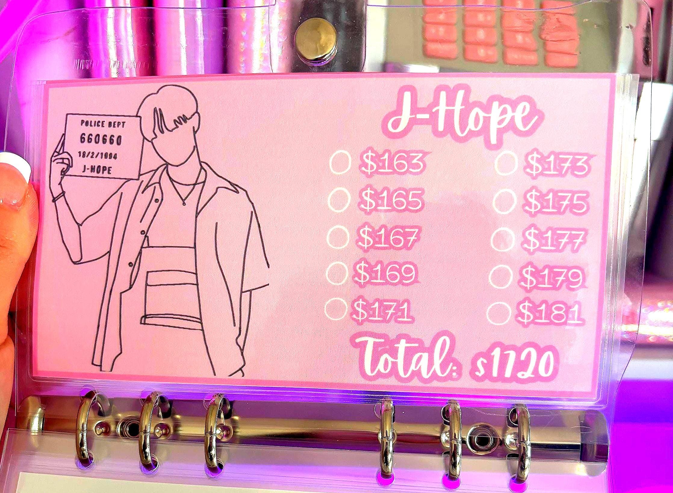 Kpop BTS Cash Stuffing Savings Challenge A6 Budgeting - Etsy