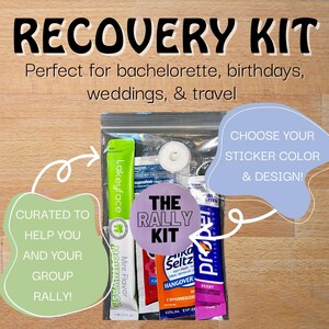 Hangover Kit, Recovery Kit, Essentials Kit, Bach Party Favors, Girls ...