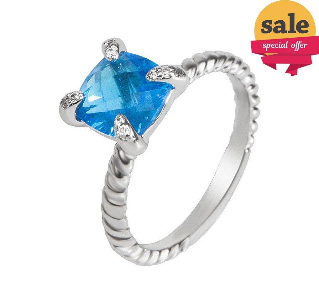 DY Eternal Ring, Cable Ring , Vintage Sterling Silve Ring , 88MM ...