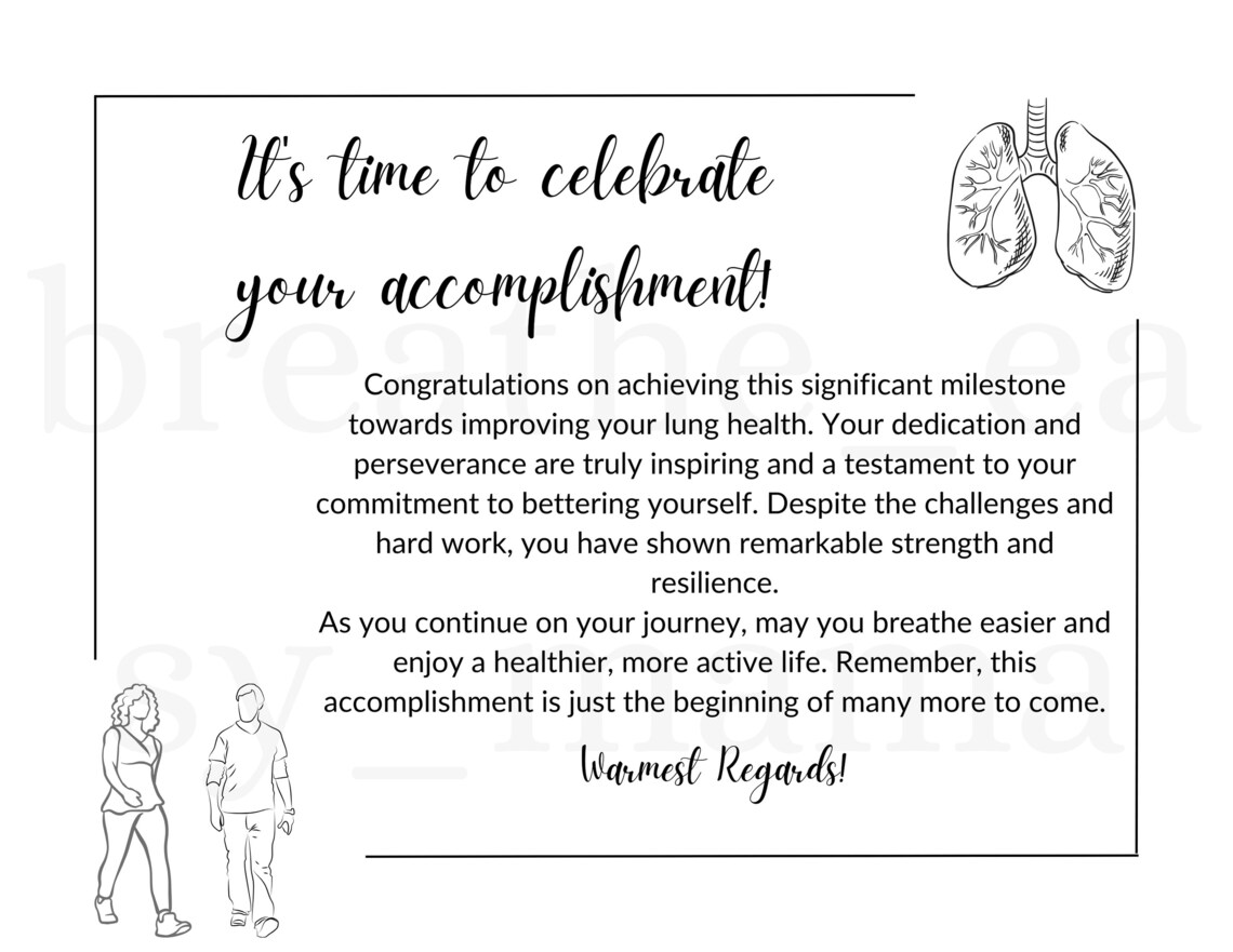 Digital Congratulations Card, Pulmonary Rehabilitation, Celebrate Your ...