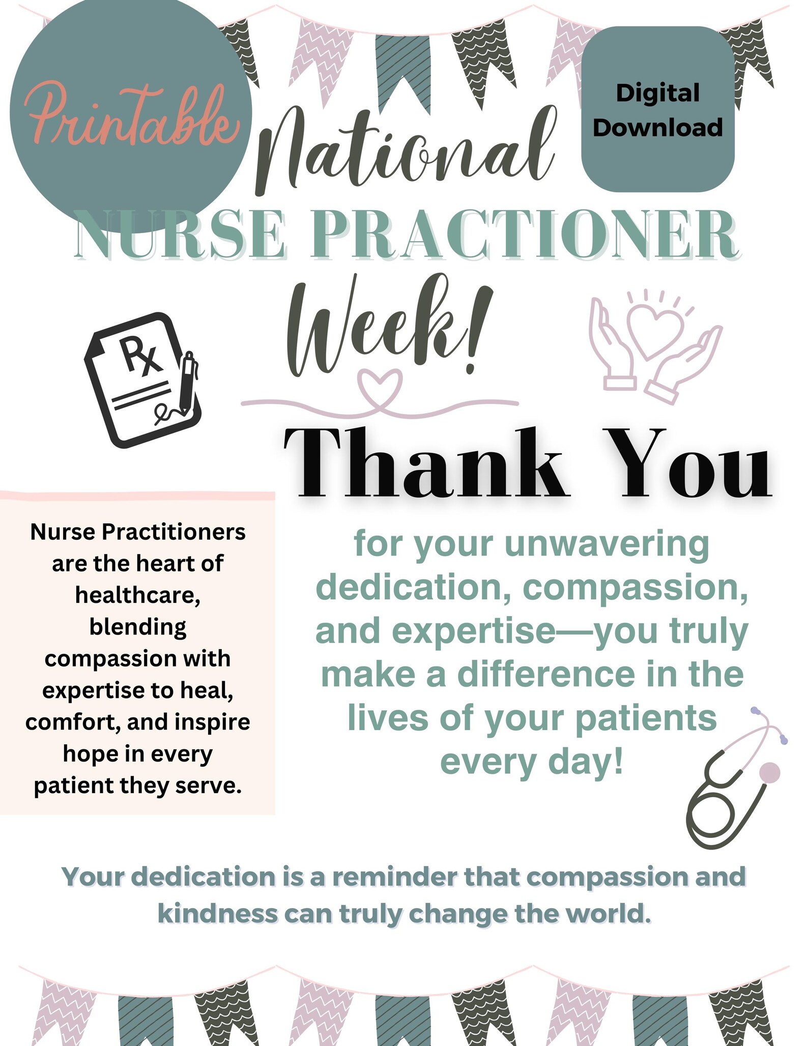 Celebrate National Nurse Practioner Week! Poster for the Office or ...
