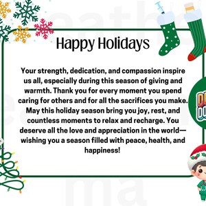 Happy Holidays Healthcare Workers Card, Poster, or Banner – Digital ...