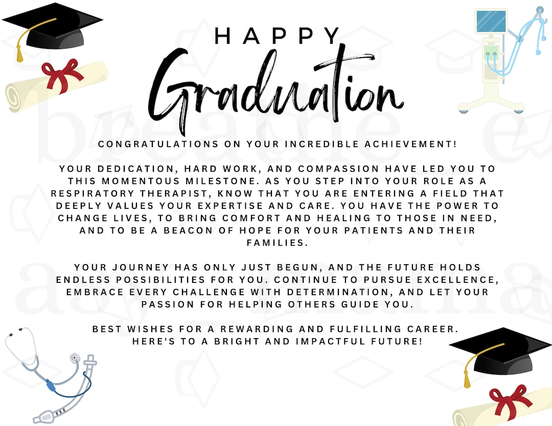 RT Graduation Card: Respiratory Therapist Gift (digital File) - Etsy