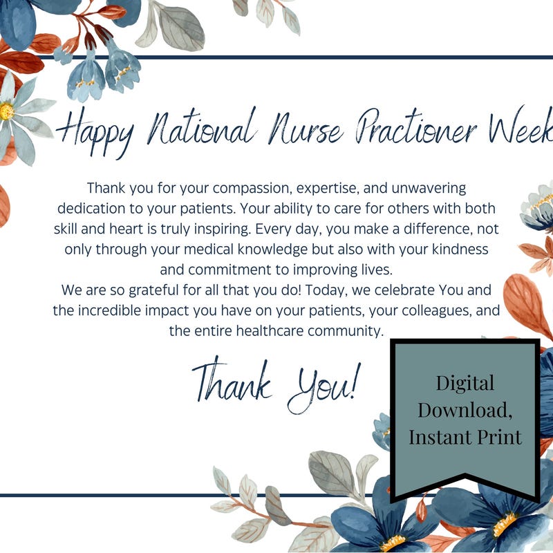 Nurse Practitioner Week Cards - Etsy