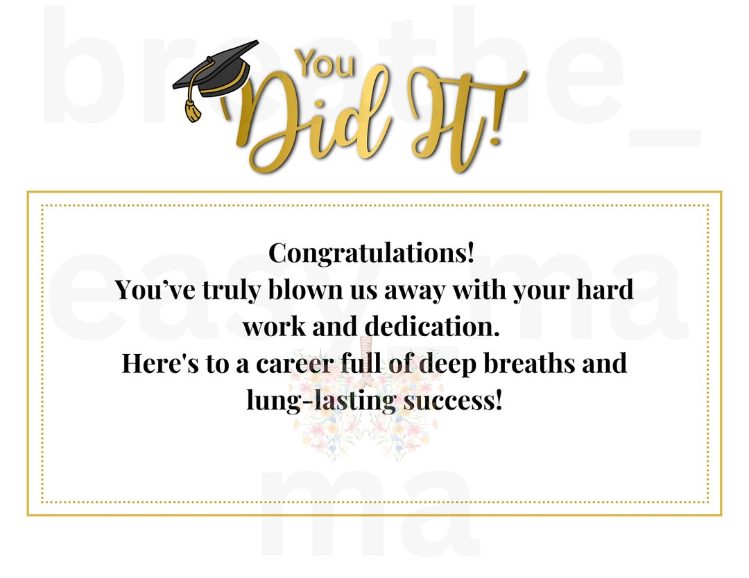 RT Graduation Card: Respiratory Therapist Gift (digital Download) - Etsy