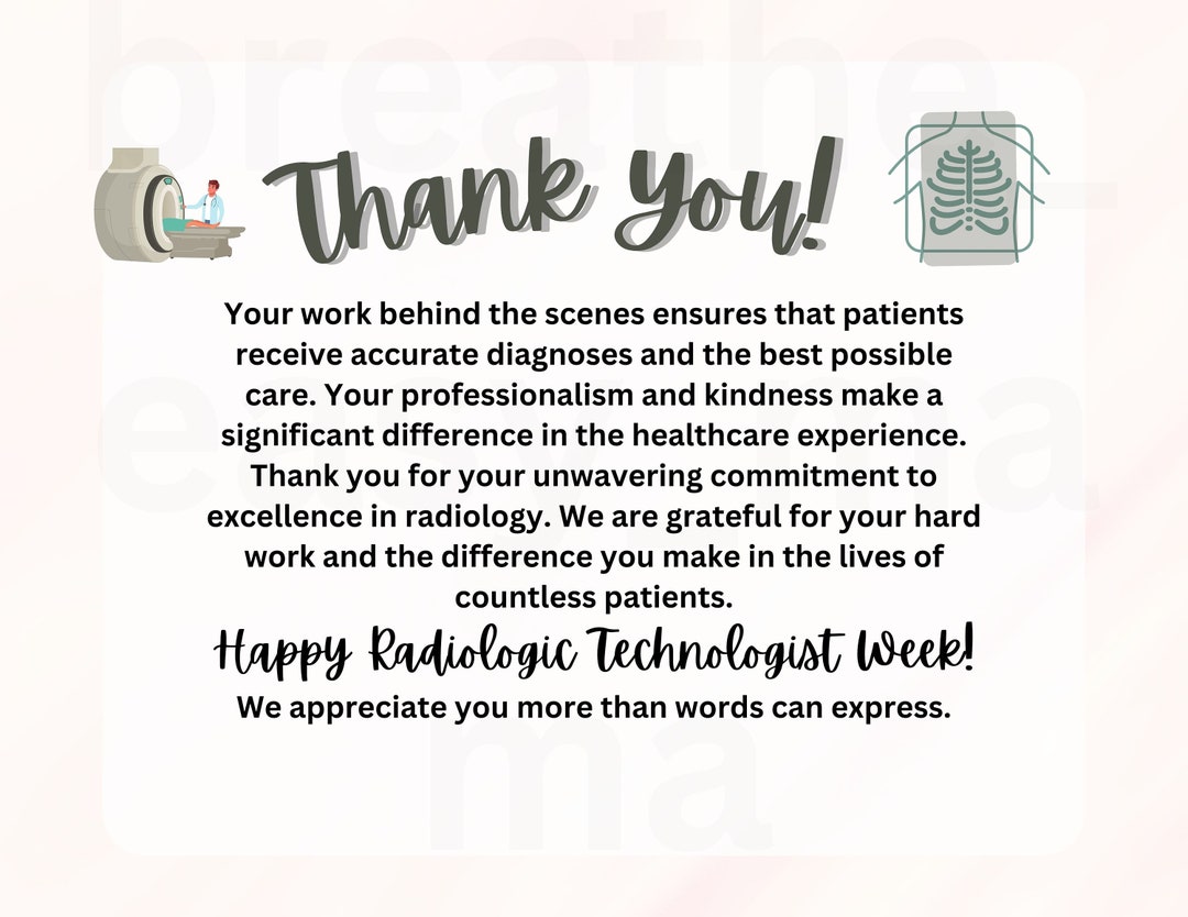 Celebrate RAD Tech Week, RAD Tech Week Card, Digital, Printable ...