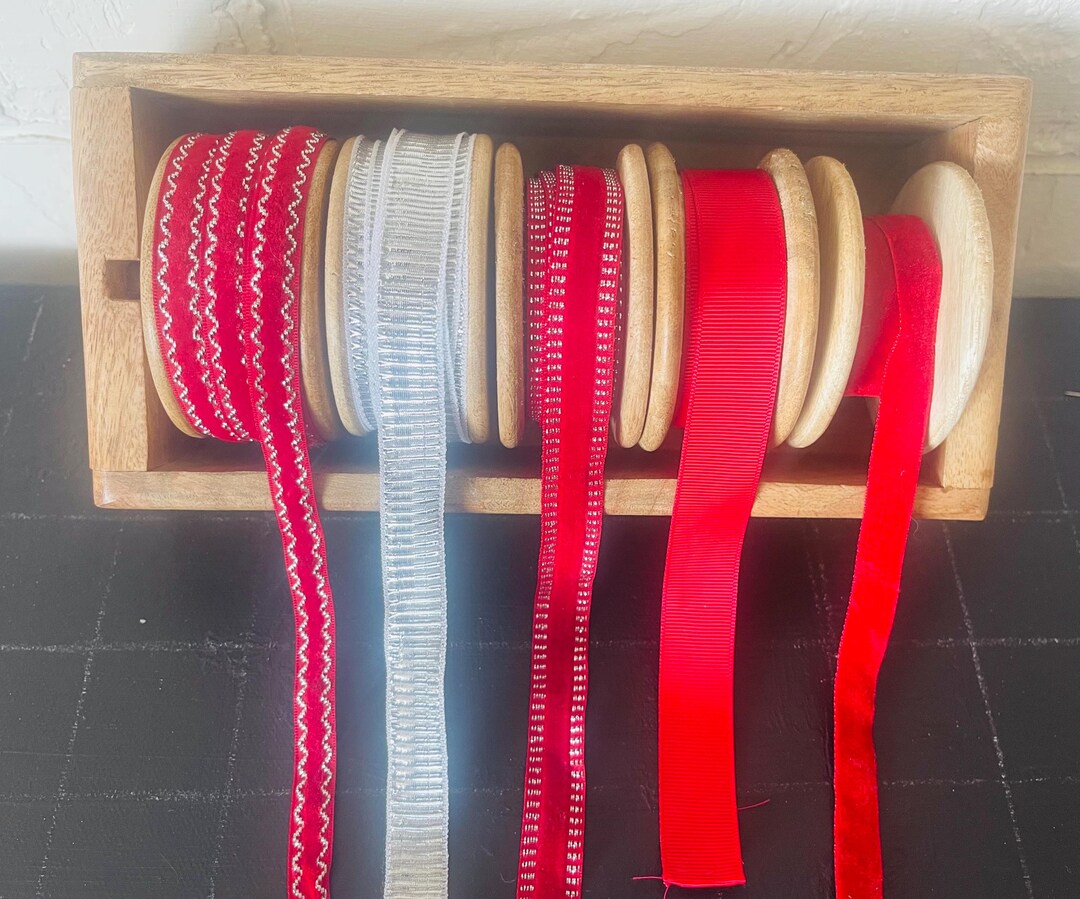 Decorative Wooden Ribbon Organizer With Ribon - Etsy