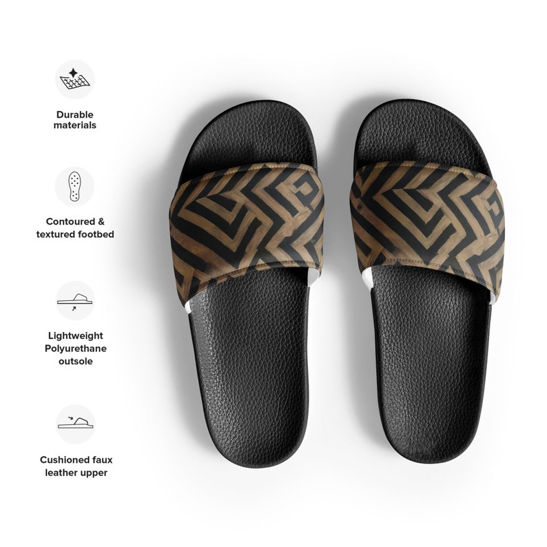 Cushioned Mens Slides, Lightweight PU Outsole - Etsy