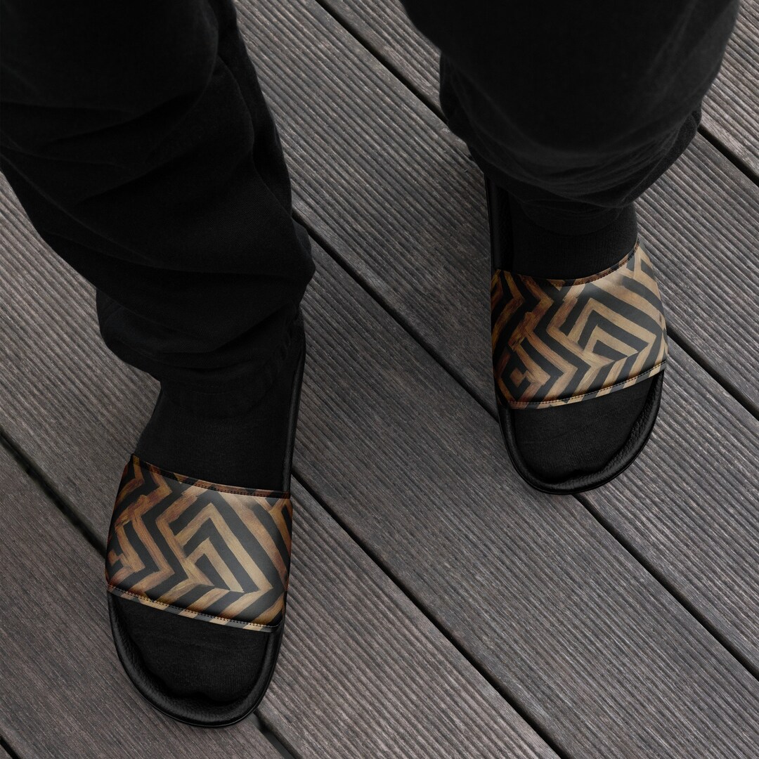 Cushioned Mens Slides, Lightweight PU Outsole - Etsy