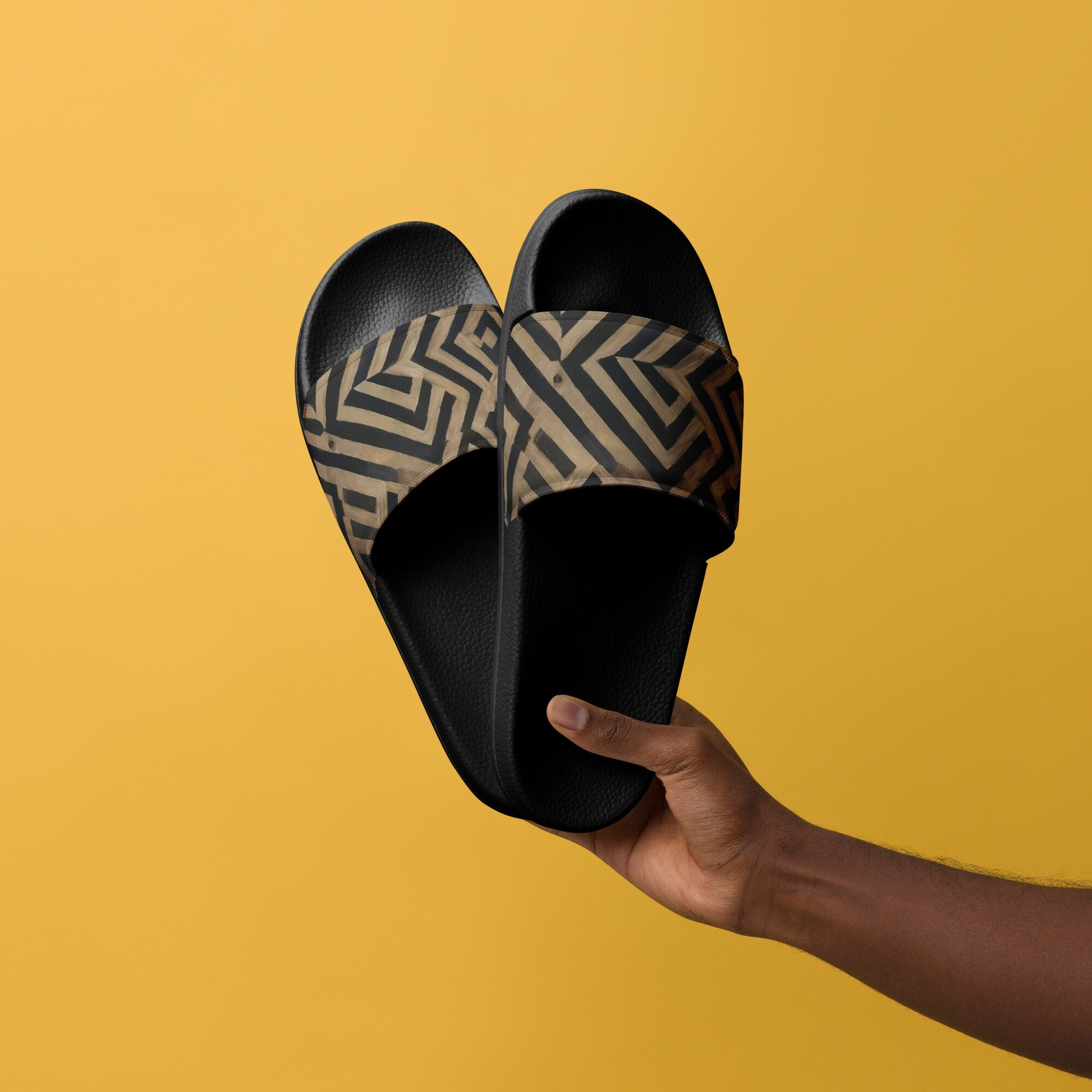 Cushioned Mens Slides, Lightweight PU Outsole - Etsy