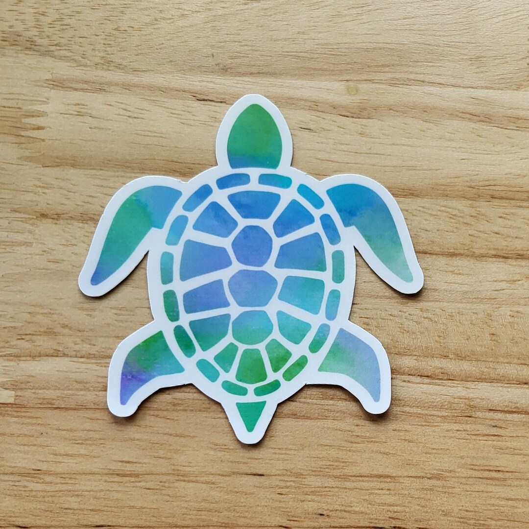 Watercolor Sea Creature Sticker // Tropical Waterproof Stickers // Sea ...