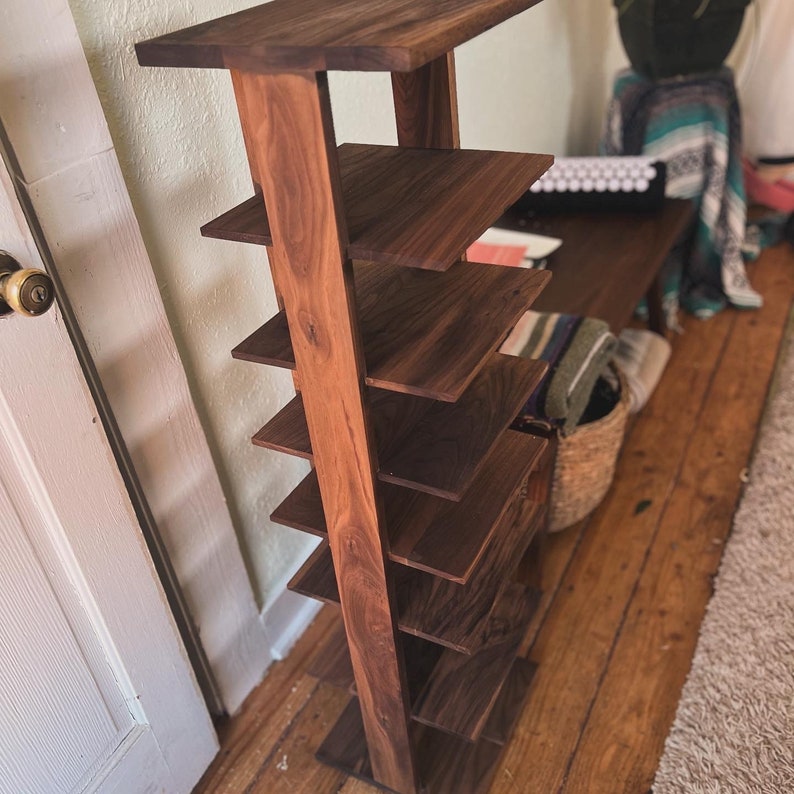 Black Walnut 8 Tier Shoe Rack - Etsy